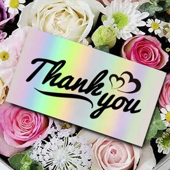 Office | 5pcs Metallic Thank You Cards With Hearts | Poshmark